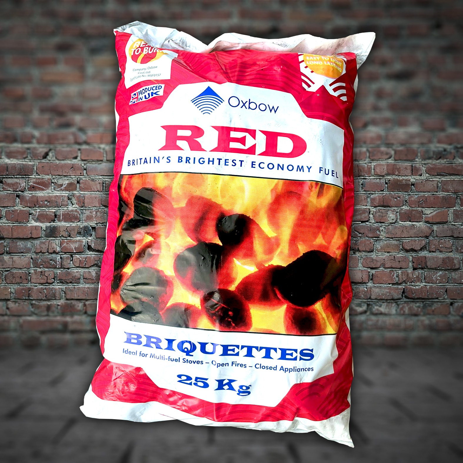 Oxbow Red Smokeless Fuel 25kg - Free Delivery Pearson Fuels
